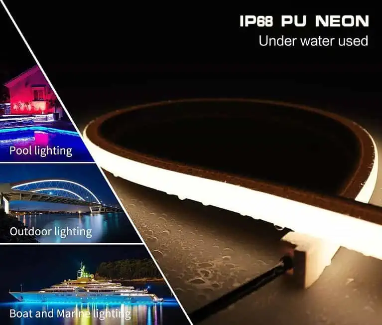 IP68 PU Neon Flex – Waterproof, Flexible LED Lighting for Pools & More ...