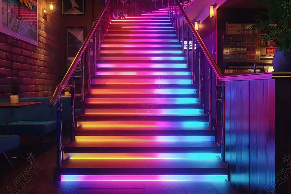 16 ideas de iluminación de escaleras con tiras de luces LED (2025 ...