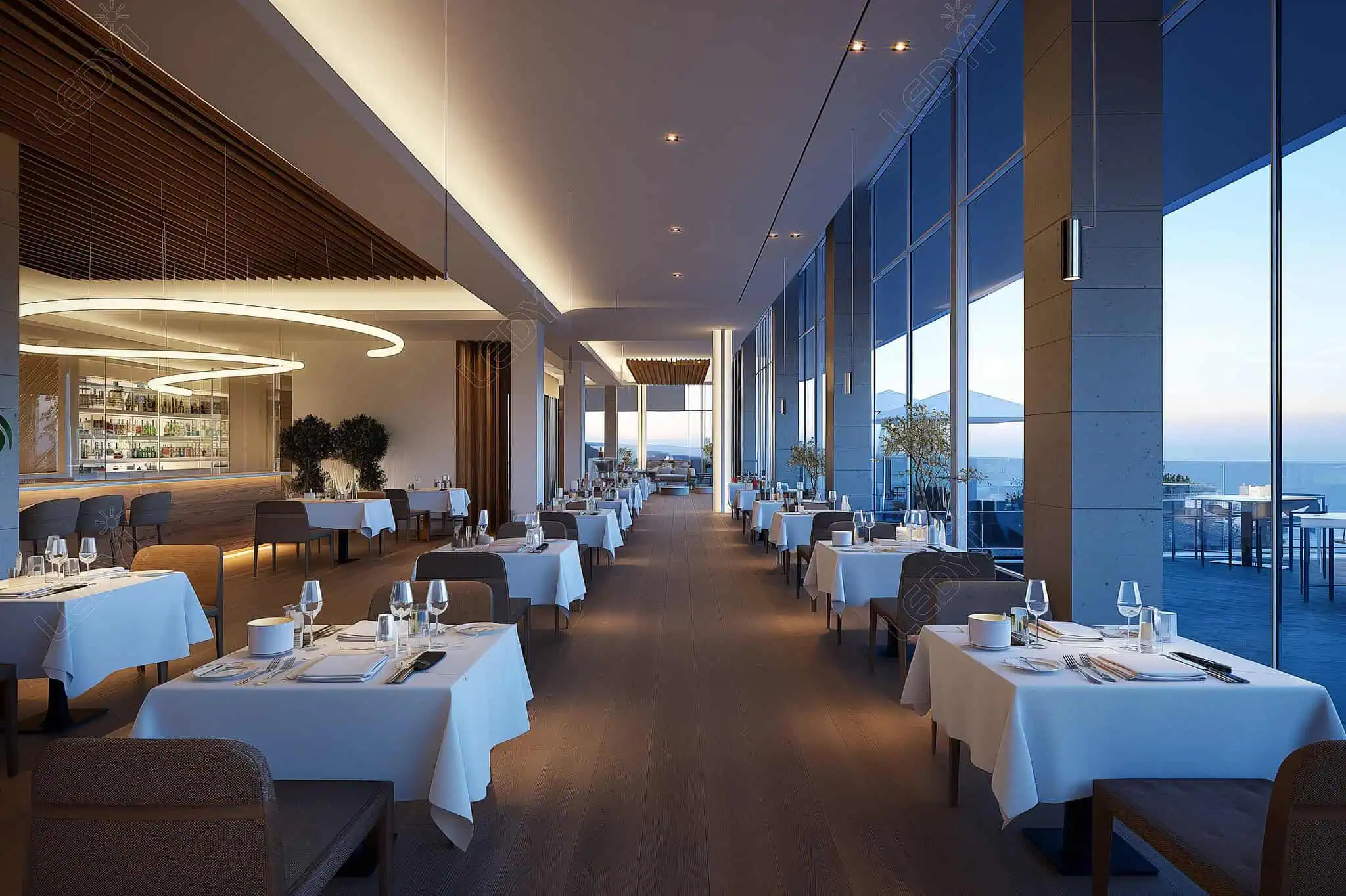 Las 31 mejores ideas de iluminación para restaurantes (2025) - LEDYi ...